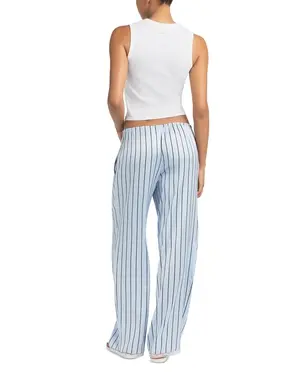 SKIMS Woven Shine Sleep Pants With Lace