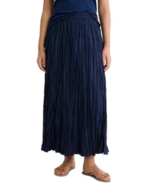 NIC+ZOE Crinkle Maxi Skirt - Ink