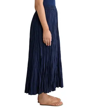 NIC+ZOE Crinkled Midi Skirt - Ink