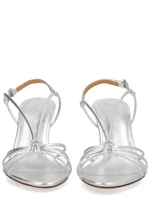 AeydĒ Solange Strappy Heeled Sandals - Silver