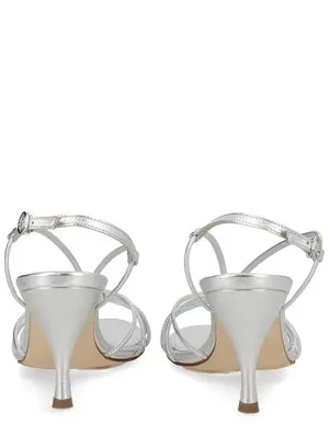 AeydĒ Solange Strappy Heeled Sandals - Silver