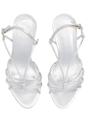 AeydĒ Solange Strappy Heeled Sandals - Silver