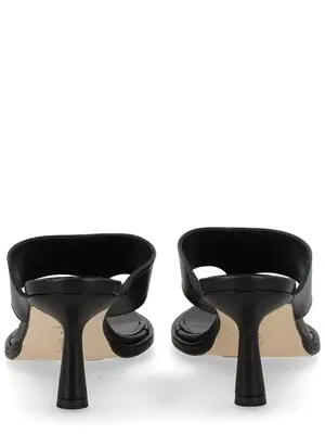 AeydĒ Olenna" High Heel Thong Sandals - Black