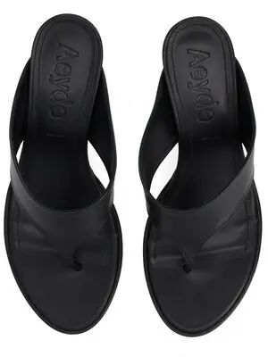AeydĒ Olenna" High Heel Thong Sandals - Black