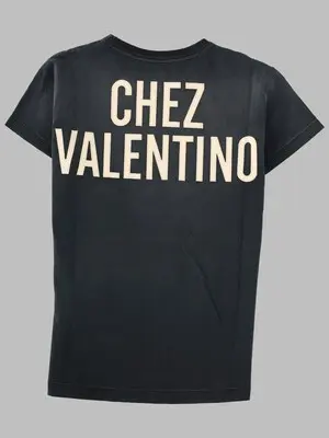 Valentino Garavani Printed Cotton T-shirt - Black