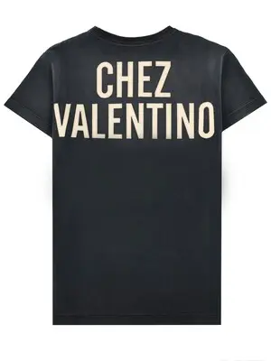 Valentino Garavani Printed Cotton T-shirt - Black