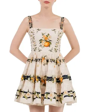 Agua Bendita Printed Mini Dress