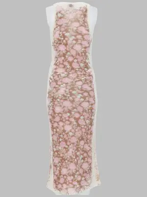 DIESEL® M-blom" Floral Print Midi Dress - Pink