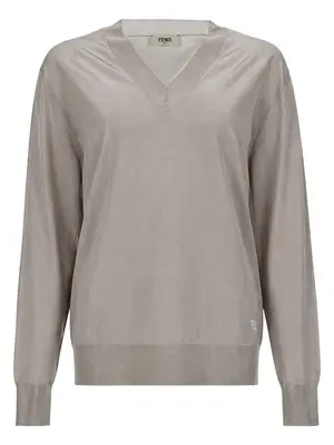 Fendi V-neck Viscose Sweater