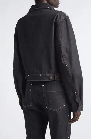 LEMAIRE Cropped Studded Denim Jacket
