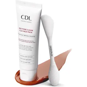 CANDORLOV Clay Mask Sensitive Skin Deep Pore Cleansing Exfoliating Facial Care 2.7 Oz - Red