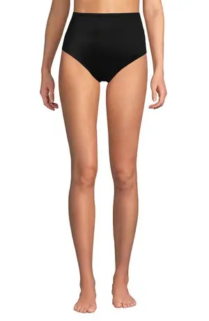 LANDS' END Slenderlite Ultra High Rise Bikini Bottoms - Black