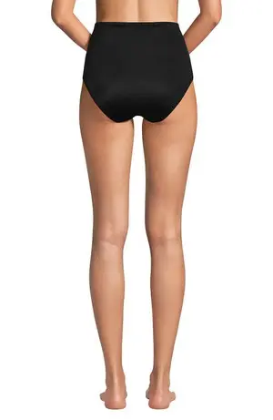 LANDS' END Slenderlite Ultra High Rise Bikini Bottoms - Black
