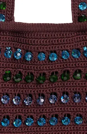 Sandro Beaded Crochet Bag