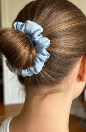 SILKSILKY Pure Silk Scrunchie Set - Lightblue