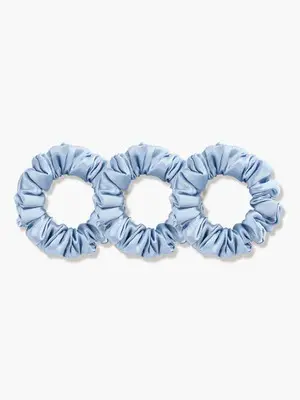 SILKSILKY Pure Silk Scrunchie Set - Lightblue