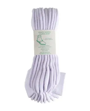French Connection Organic Cotton Half Cushion Quarter Sock 5-pack - White