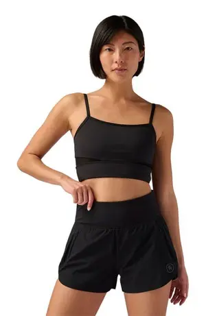 BACKCOUNTRY Destination Square Neck Bra Top - Black