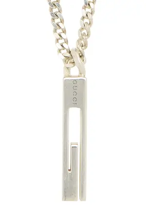 Gucci Tone G Logo Pendant Necklace
