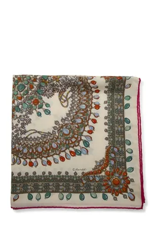Hermès Multicolor 'parures Des Maharajas' Cashmere Shawl