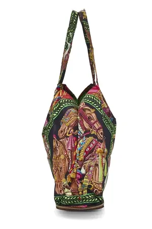 Hermès La Danse Du Cheval Marwari Silk Pop Tote