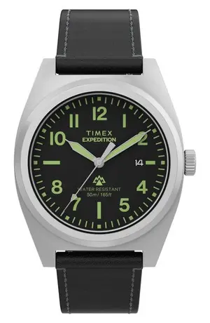Timex® Timex Expedition Capstone Stainless Steel And Silicone Strap Watch - Silver-tone