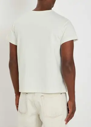 SECOND / LAYER Printed Cotton T-shirt - Cream