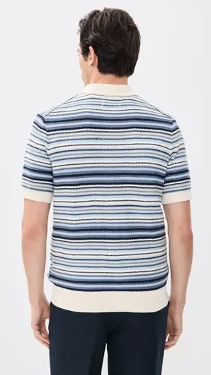 Nn07 Nolan Striped Button Sweater