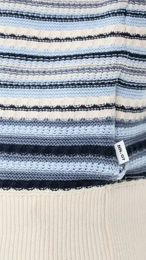 Nn07 Nolan Striped Button Sweater