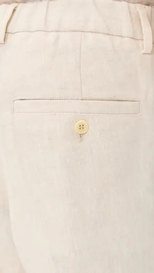 Nn07 Kay Linen Relaxed Pleated Trousers - Oat