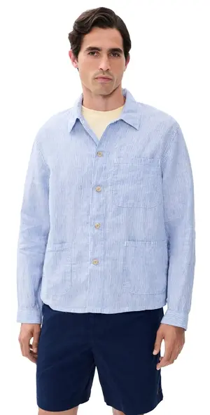 Men's Blue Linen