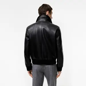 Burberry Bloomsbury Harrington Jacket In Nappa Leather - Black