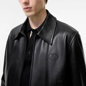 Burberry Bloomsbury Harrington Jacket In Nappa Leather - Black