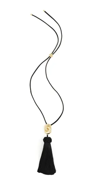 LUV AJ The Solstice Knot Tassel Necklace - Gold