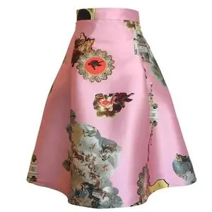MAXJENNY Sicily Powder Printed Knee-length Skirt - Pink