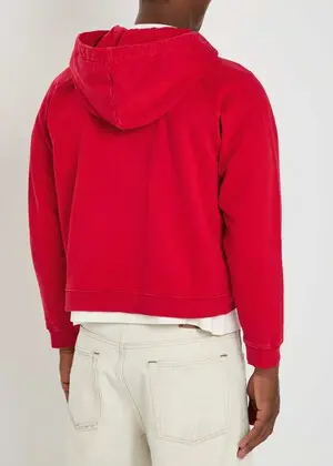 SECOND / LAYER Rola Cropped Cotton Hoodie