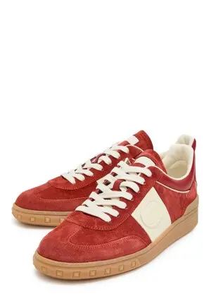 Valentino Garavani Suede Panel Sneakers - Red