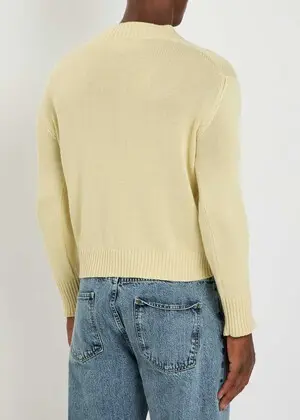 SECOND / LAYER Vexed V-neck Cotton-blend Jumper