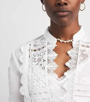 Zimmermann Ramie Lace Aster Midi Dress