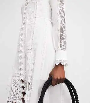 Zimmermann Ramie Lace Aster Midi Dress