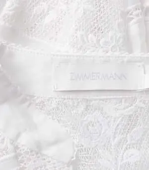 Zimmermann Ramie Lace Aster Midi Dress
