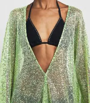 TALLER MARMO Sequin Embellished Kaftan - Green