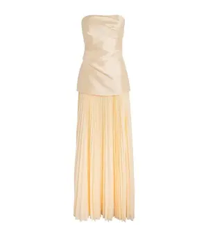 Strapless Pleated Evening Gowns