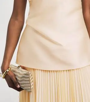 Solace London Strapless Pleated Gown - Ivory