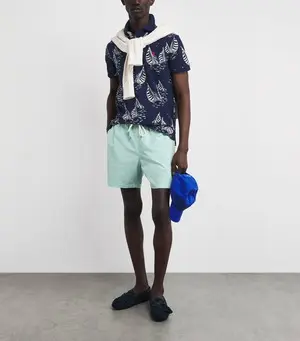 Polo Ralph Lauren Cotton-mesh Sailboat Print Polo Shirt - Navy