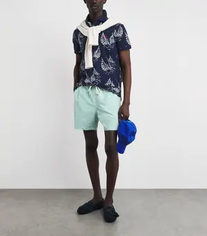 Polo Ralph Lauren Cotton-mesh Sailboat Print Polo Shirt - Navy