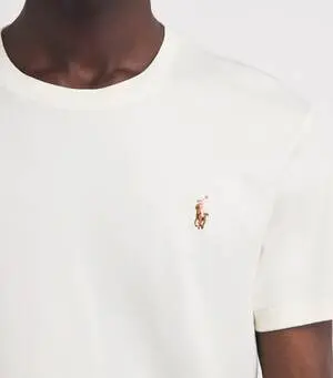 Polo Ralph Lauren Pima Cotton Polo Pony T-shirt - Ivory