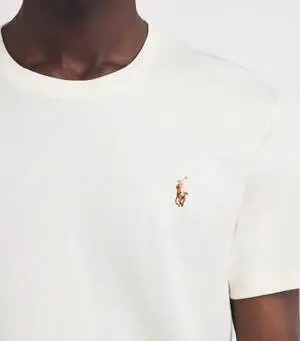 Polo Ralph Lauren Pima Cotton Polo Pony T-shirt - Ivory