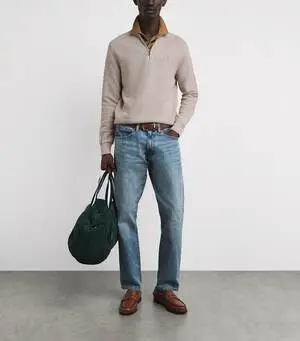 Polo Ralph Lauren Cotton Half-zip Sweater - Brown