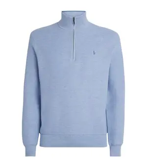 Polo Ralph Lauren Quarter-zip Cotton Sweatshirt - Blue